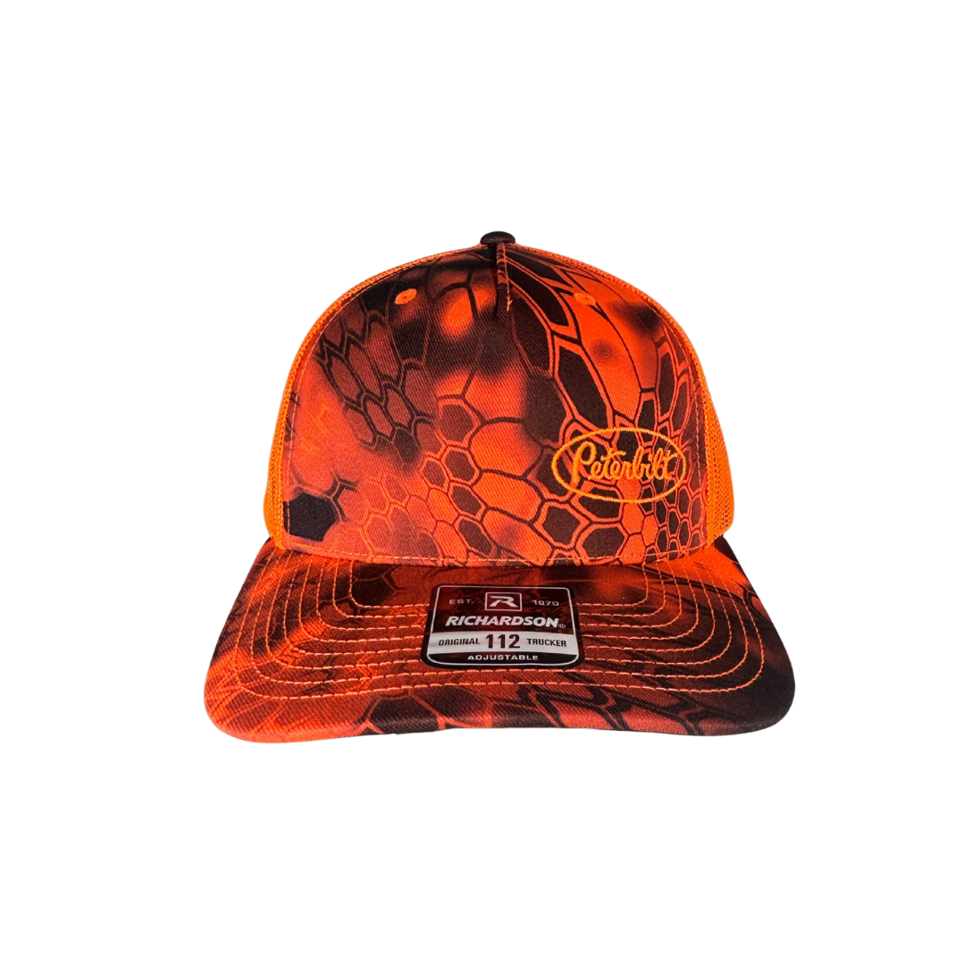 Richardson 112 Kryptek Orange Peterbilt Logo Mesh Trucker Cap – THE ...
